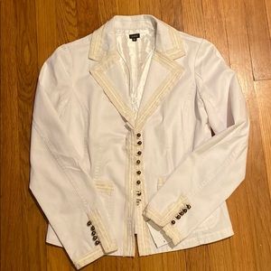 Aziz | Jackets & Coats | Aziz White Boho Jacket With Back Detail Nwt ...